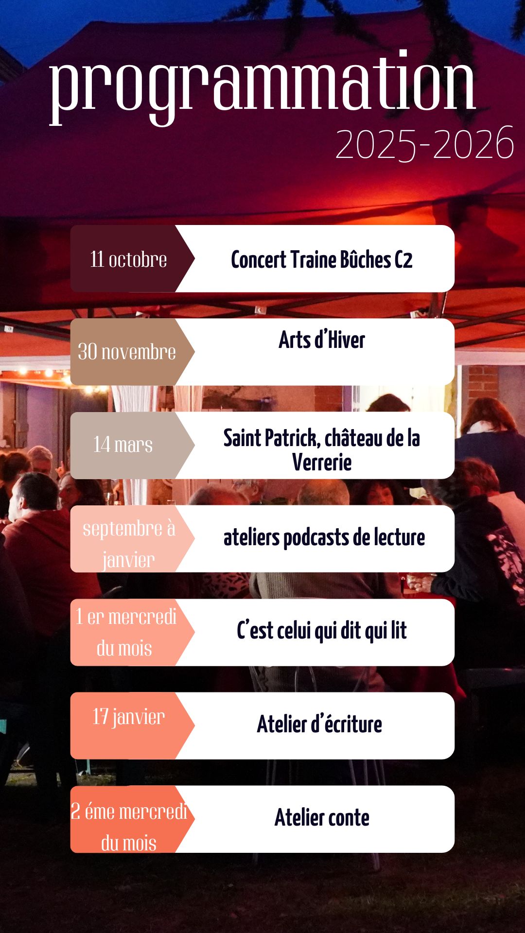 Programme annuel – LA BARAQUE